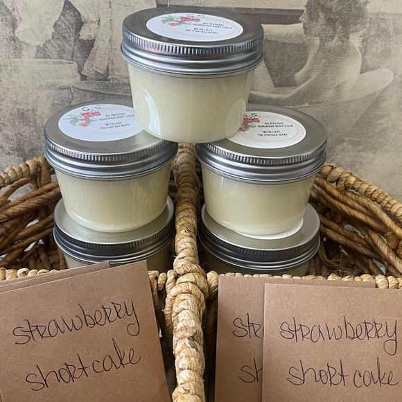 Handmade | Bath & Body | Homemade Body Scrub 4 Oz Strawberry Shortcake ...
